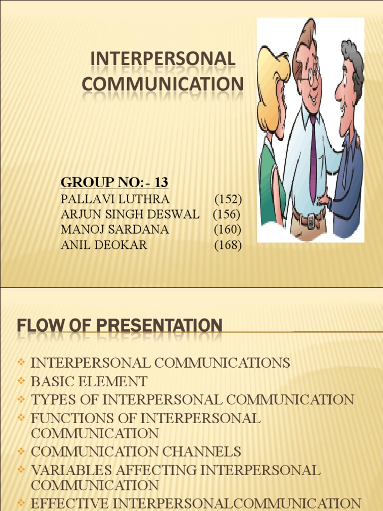 Interpersonal Communication | PDF | Interpersonal Communication ...
