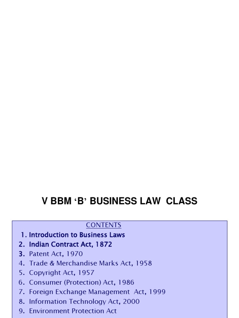 Indian Business Law | PDF | Offer And Acceptance | Law Of Obligations