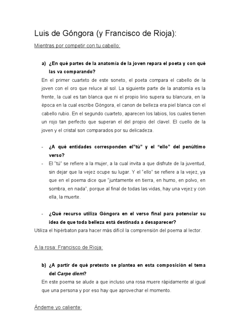 Luis de Góngora | PDF | Poesía