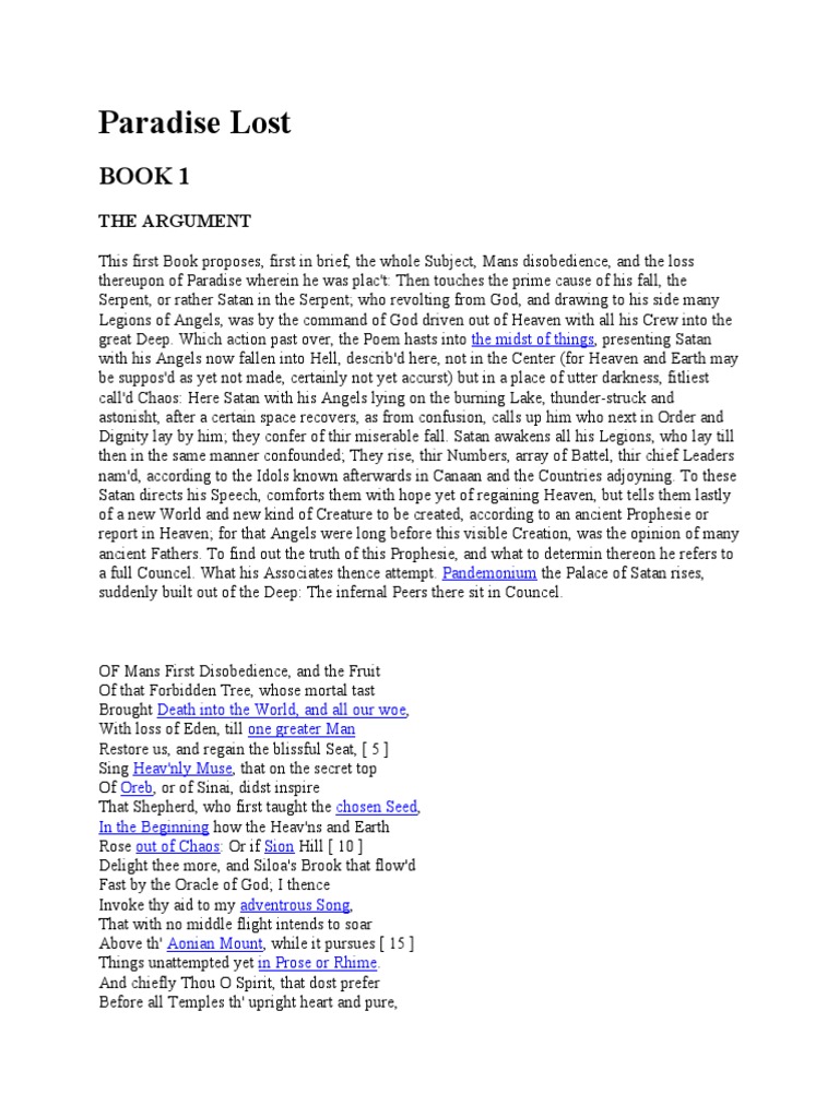 Paradise Lost | PDF | Paradise Lost | Bible