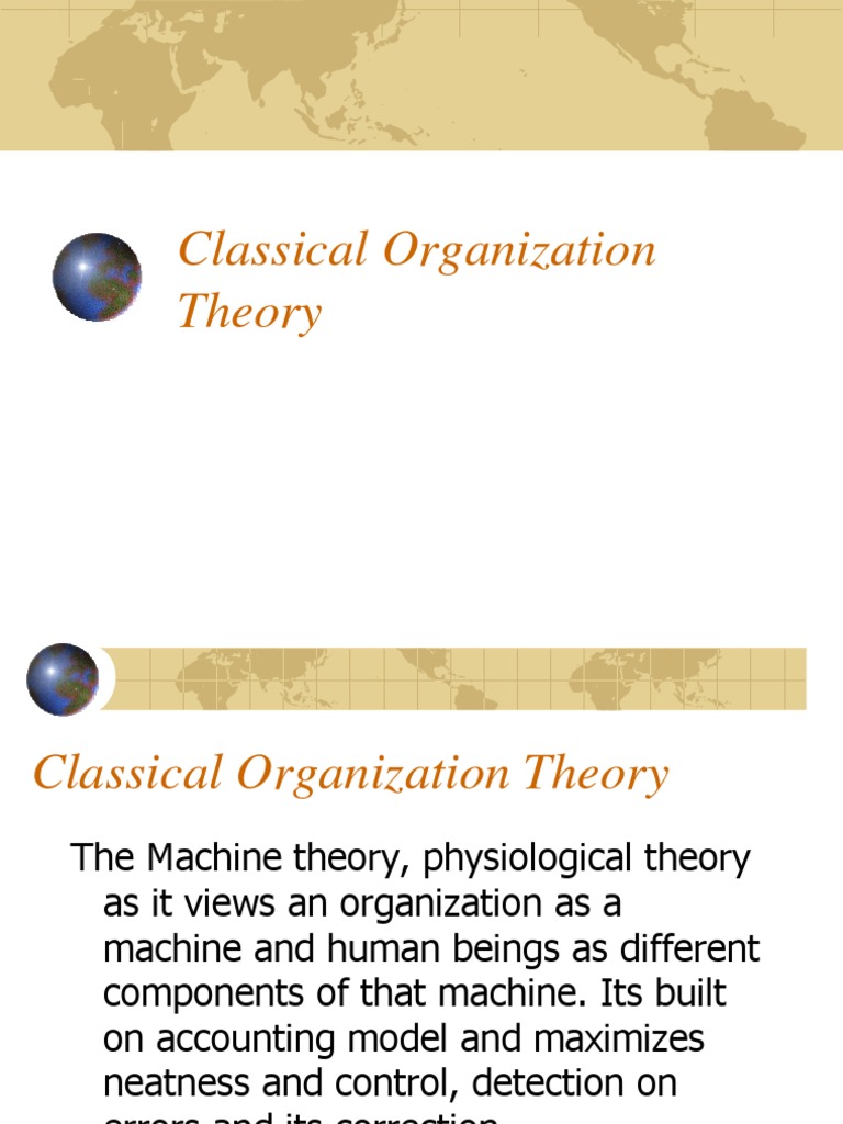 Classical Organization Theory | PDF | System | Organizational Behavior