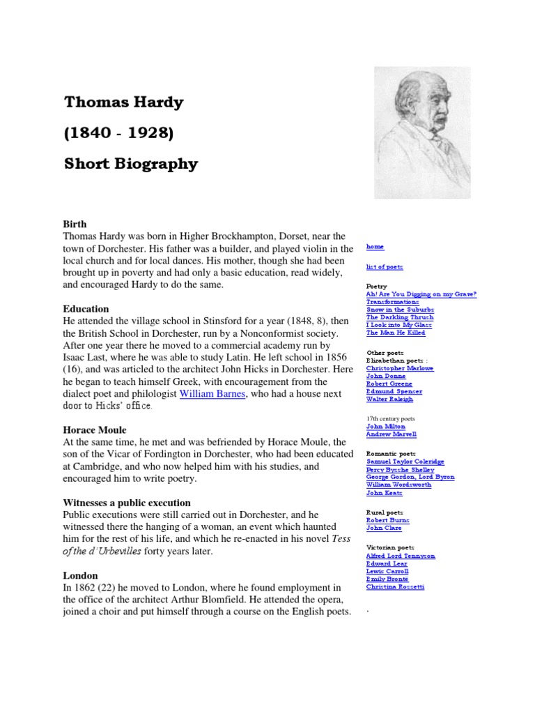 Thomas Hardy | PDF | Thomas Hardy | British Literature