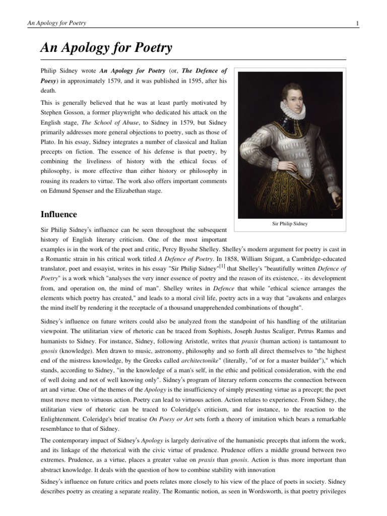 An Apology For Poetry | PDF | Truth | Epistemology