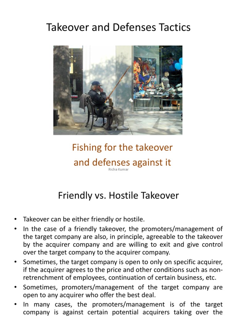 Takeover Defence Tactics | PDF | Takeover | Share Repurchase