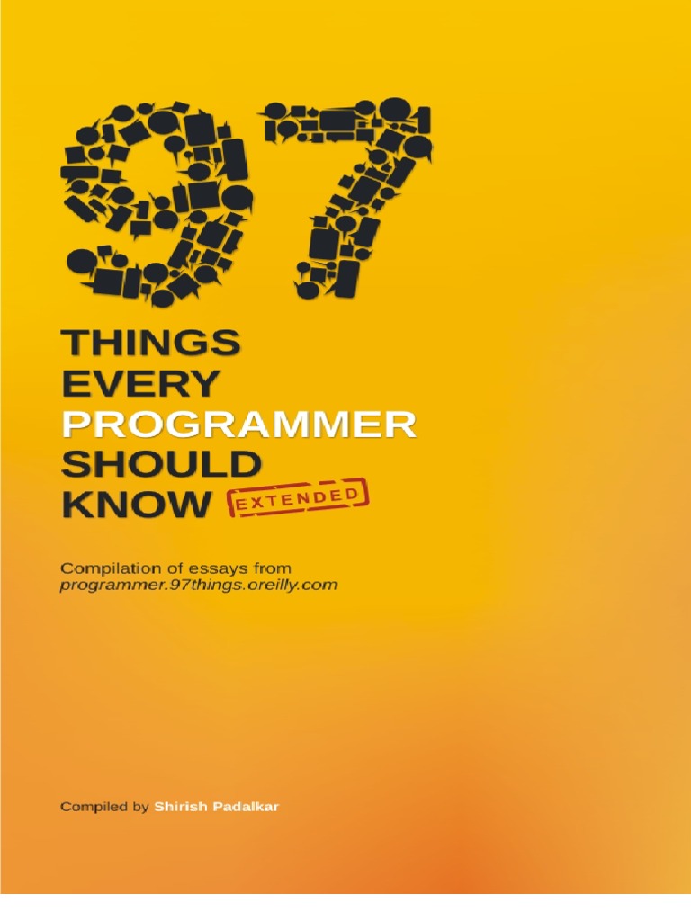 97 Things Every Programmer Should Know | PDF | Data Type | Object ...