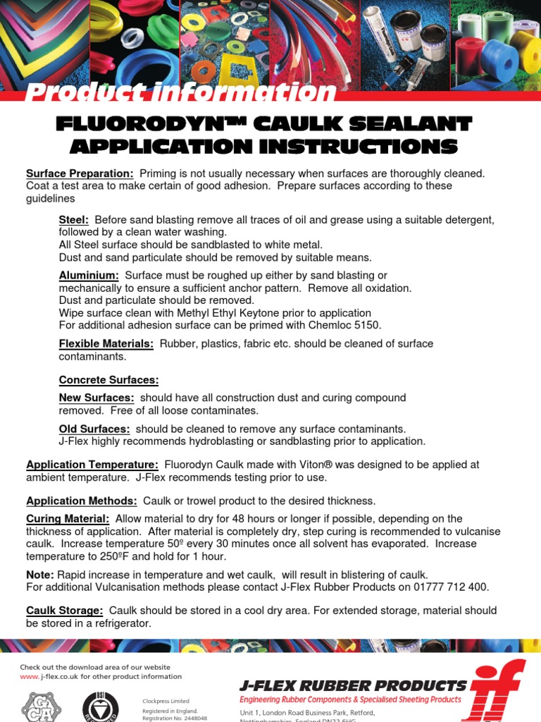 Caulk Sealant Application Instructions | PDF | Natural Rubber | Dust