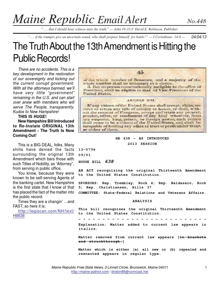 448 - The Truth About The 13th Amendment Is Hitting The Public Records ...
