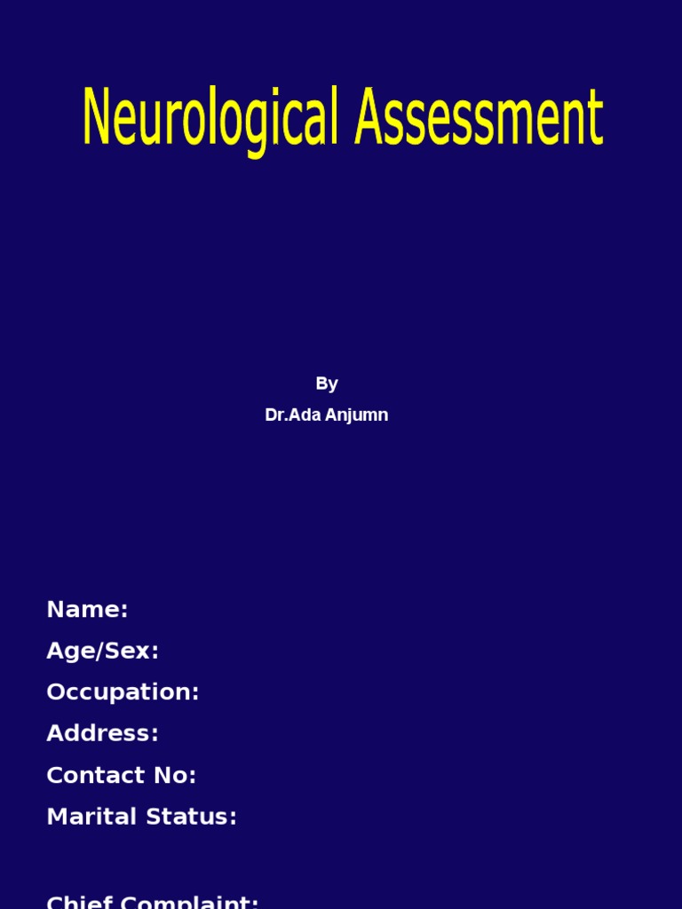 Neurological Assessment | Nervous System | Medical Specialties