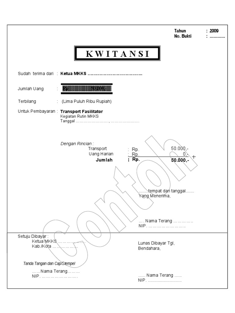 Kwitansi Transport | PDF