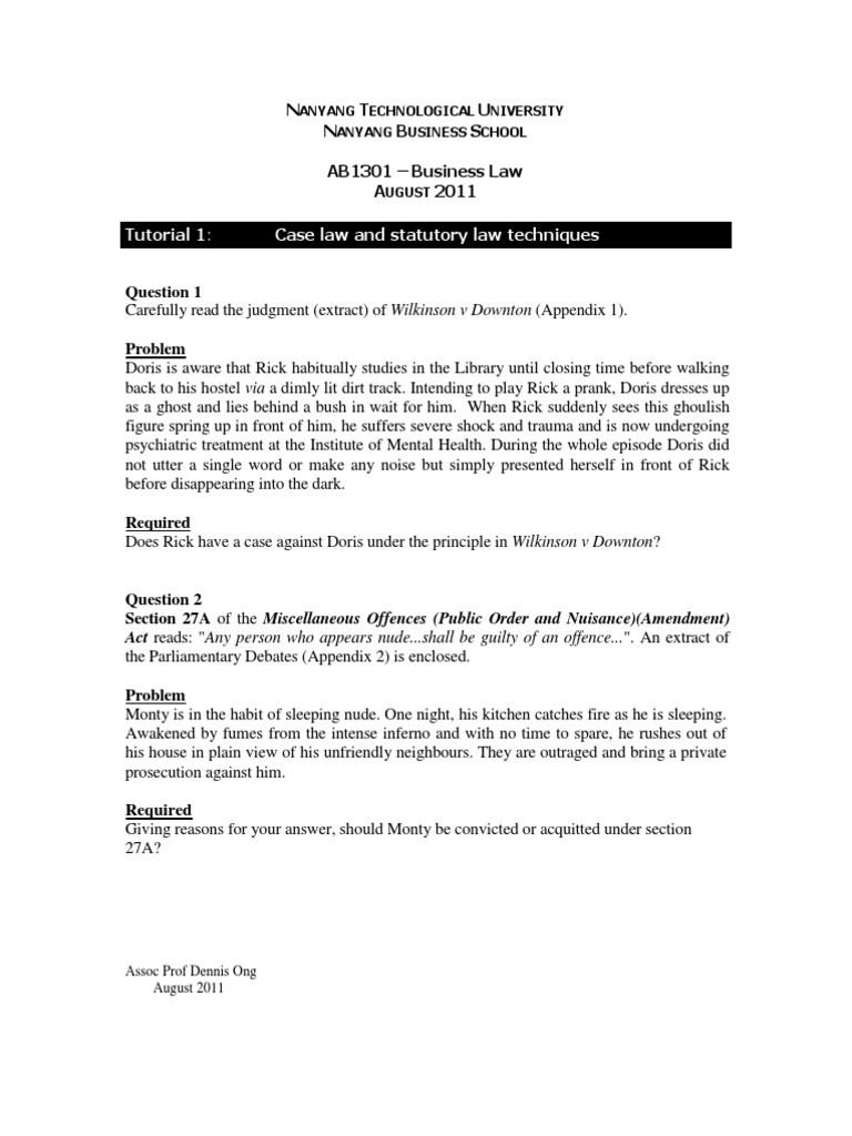 Tutorial 1 | PDF | Nudity | Prosecutor