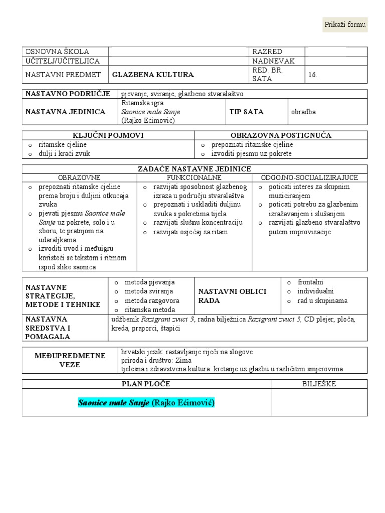 Saonice Male Sanje | PDF