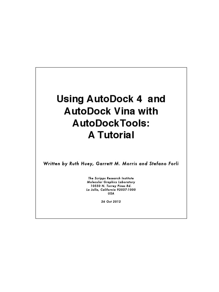 Autodock Tutorial Paso A Paso | Download Free PDF | Docking (Molecular) | Command Line Interface