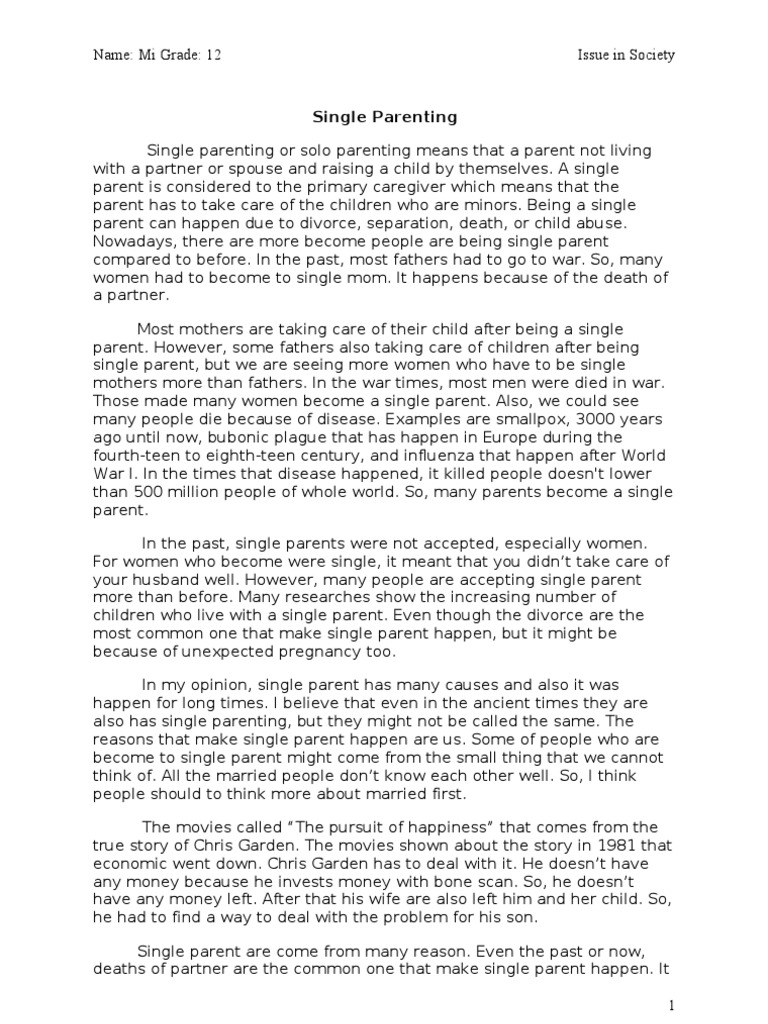 Mi - Single Parent | PDF | Single Parent | Parent