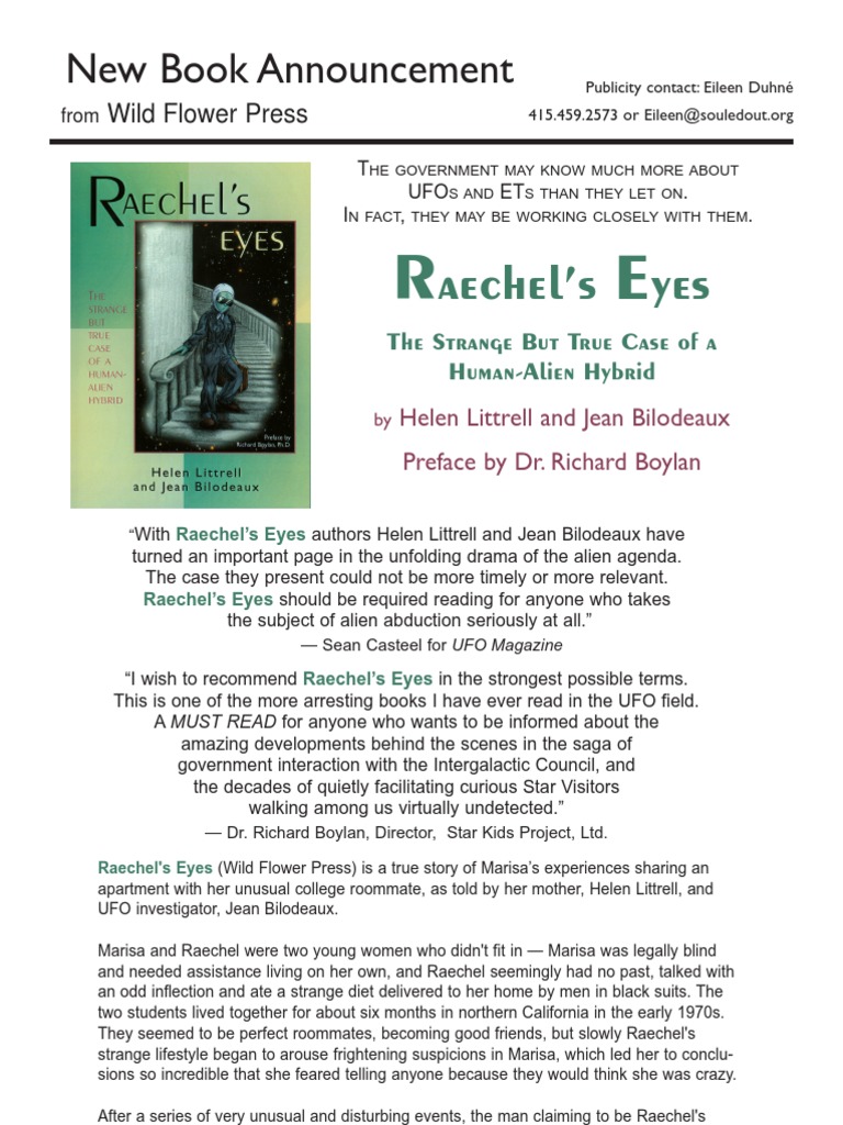 Raechel's Eyes | PDF | Unidentified Flying Object | Alien Abduction