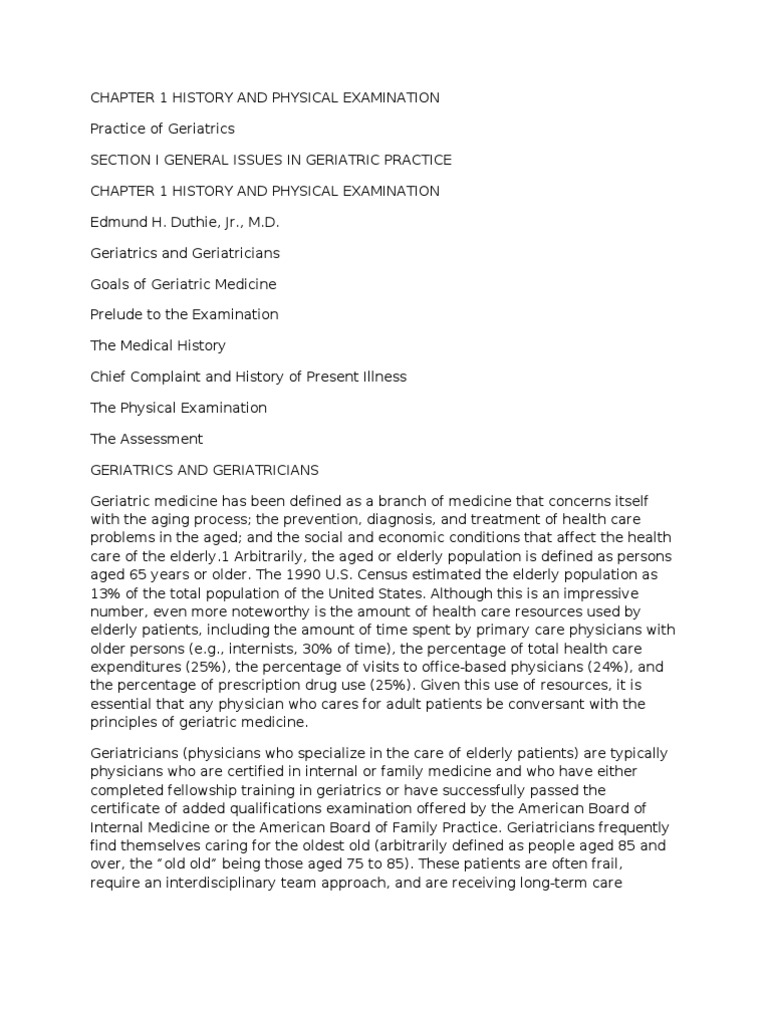 History and Physical Examination | PDF | Geriatrics | Hypertension
