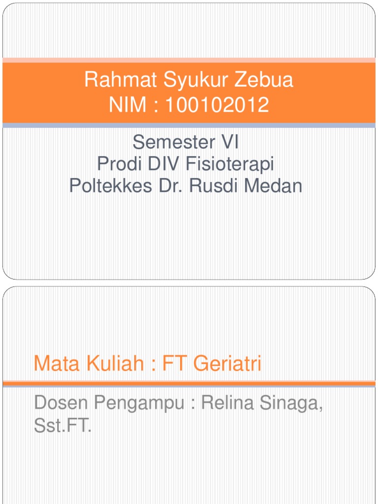 Penatalaksanaan Fisioterapi Pada Post Operasi ORIF Dengan Kasus Fraktur ...