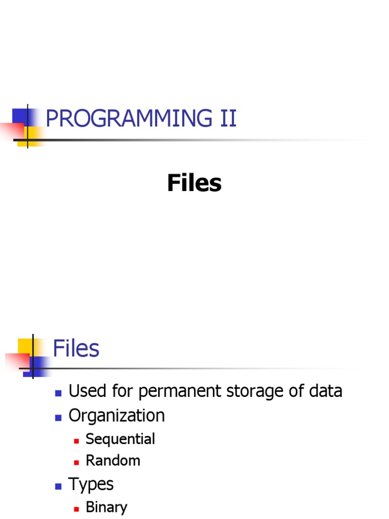 Lecture11 Files | PDF | Computer File | Pointer (Computer Programming)