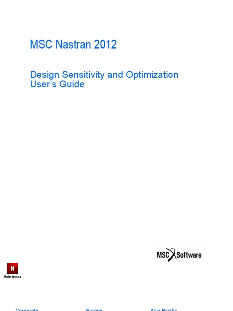 MSC Nastran 2012 Design Sensitivity and Optimization User's Guide | PDF | Sensitivity Analysis ...