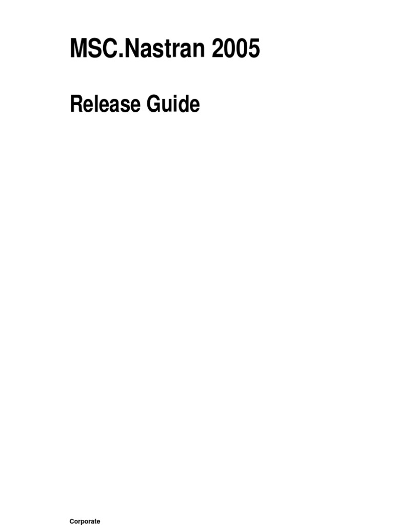 MSC - Nastran 2005 Release Guide | PDF | Mathematical Optimization ...