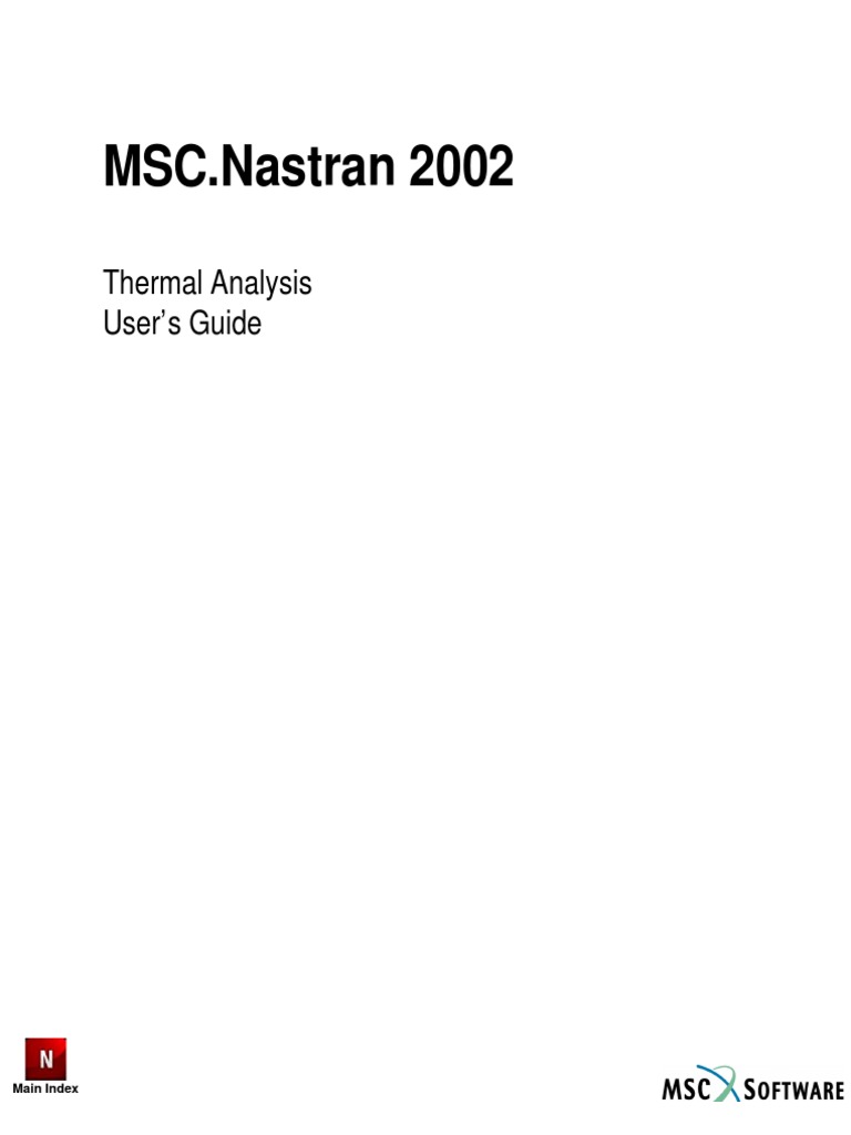 MSC - Nastran 2002 Thermal Analysis User's Guide | PDF | Heat Transfer ...