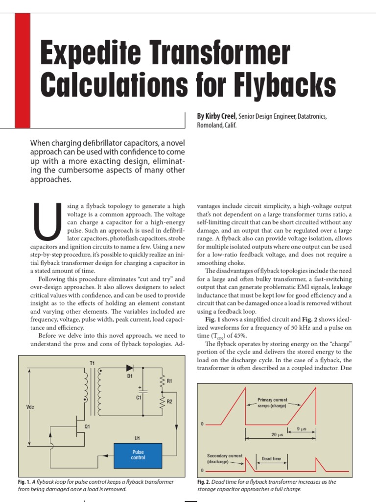 FlyBack Transformer Calculations | PDF | Capacitor | Power Electronics