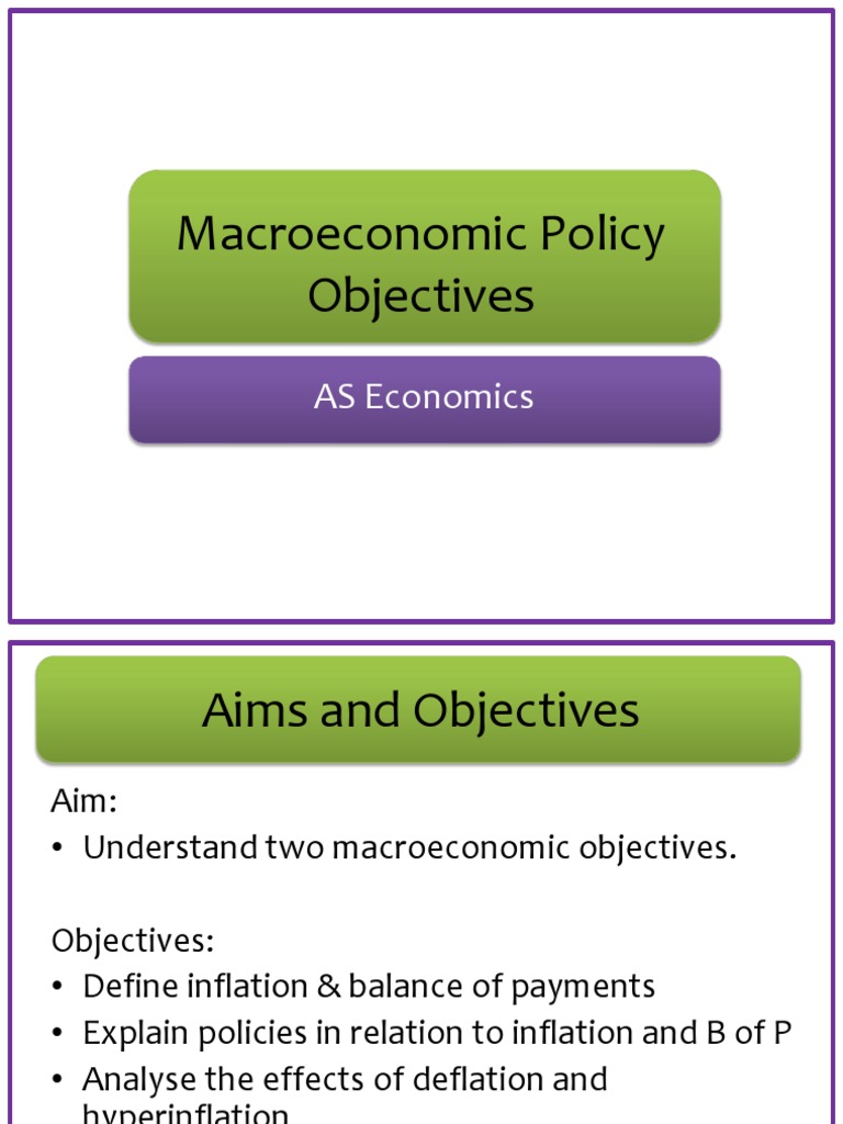 Macroeconomic Policy Objectives Lesson 2 | PDF | Inflation | Government ...