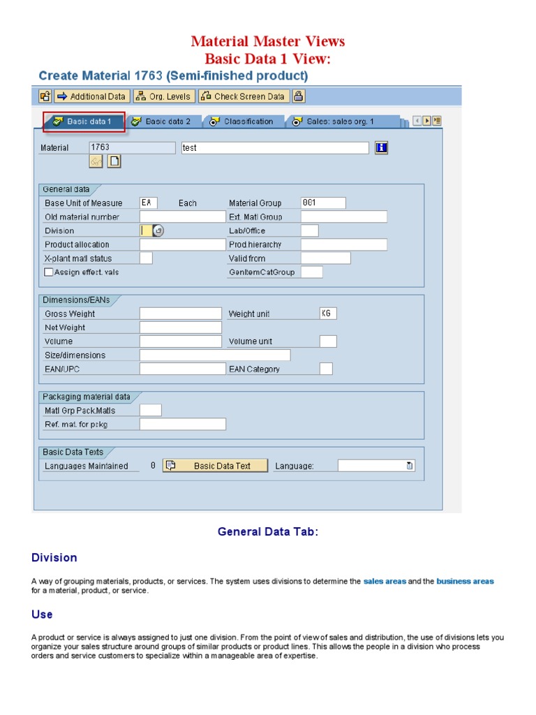 Material Master - Views | PDF | Dangerous Goods | Packaging And Labeling