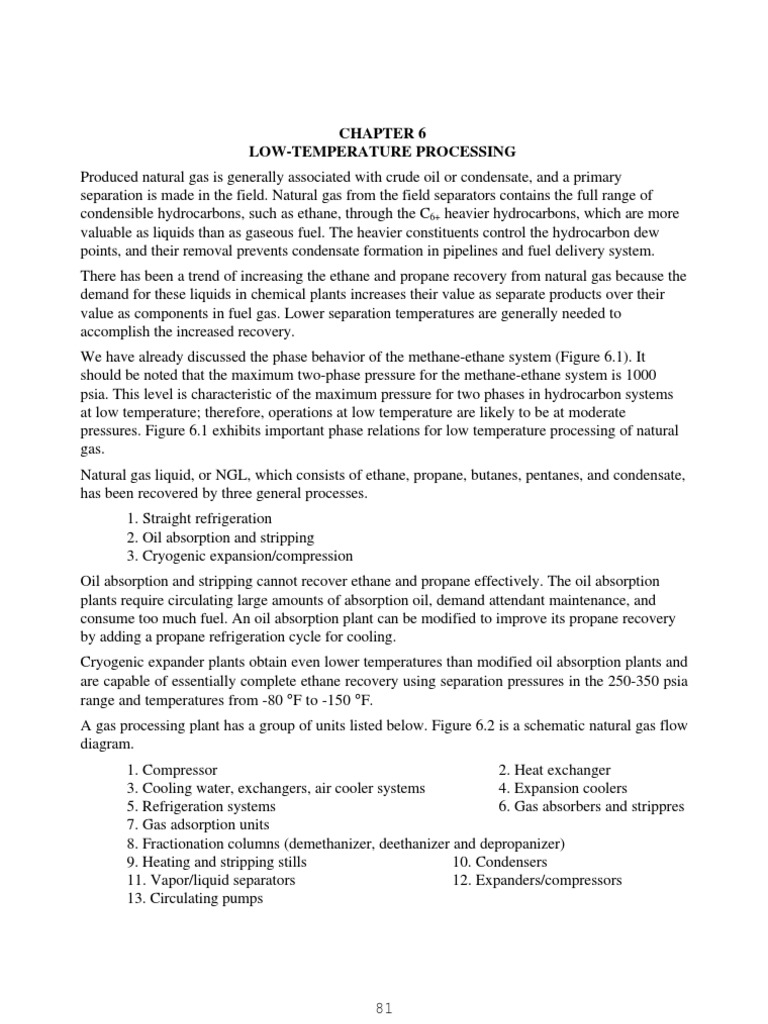 Low-Temperature Processing | PDF | Refrigeration | Natural Gas Processing