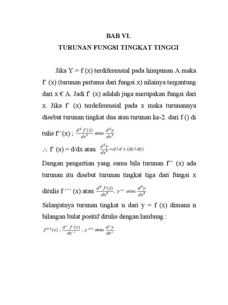 Turunan Fungsi Lanjut | PDF