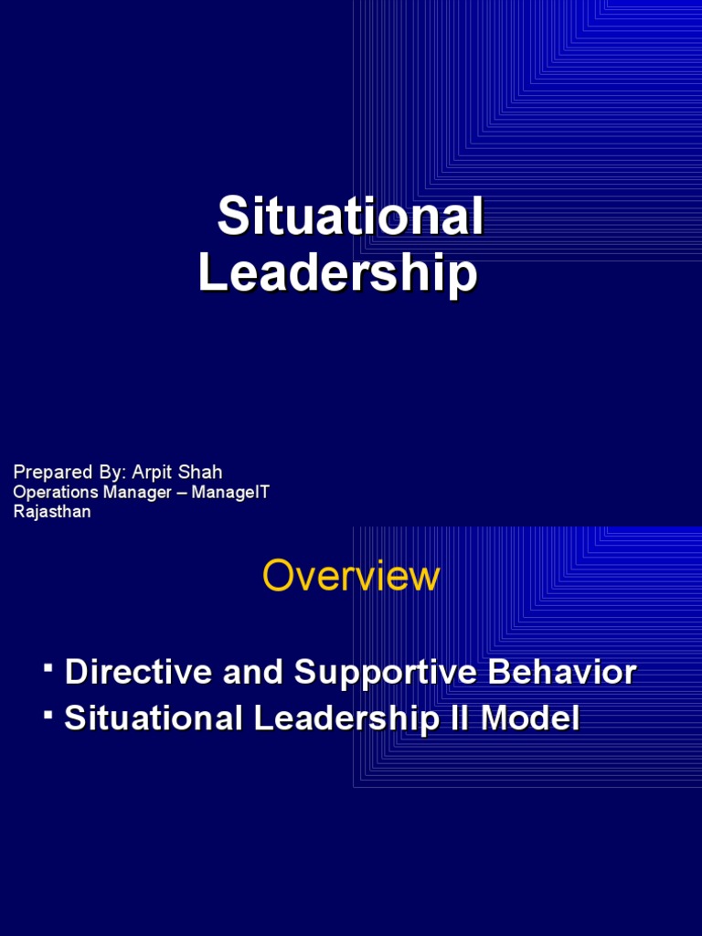 Situational Leadership | PDF | Leadership | Behavior Modification