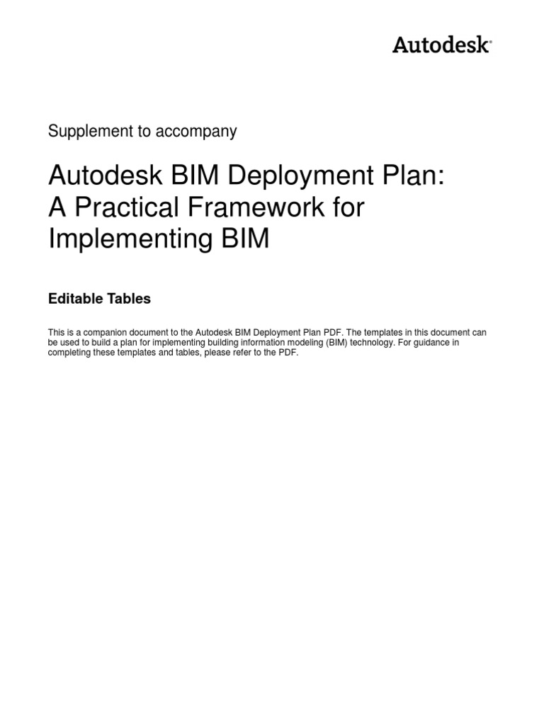BIM Deployment Plan Final | PDF | Building Information Modeling | Autodesk Revit