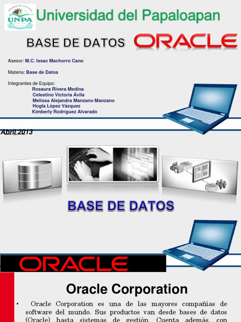 Análisis de las características y aplicaciones de la base de datos Oracle | PDF | Base de datos ...