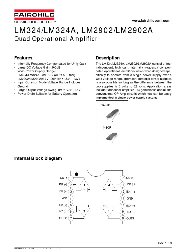 LM324/LM324A, LM2902/LM2902A: Quad Operational Amplifier | PDF