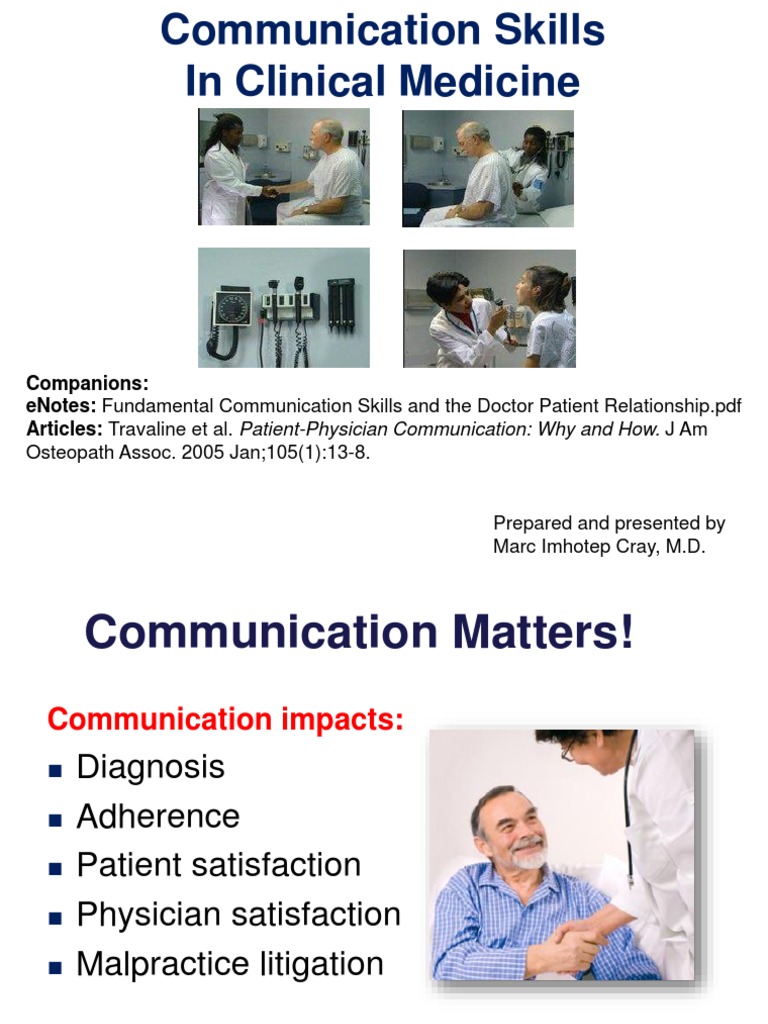 IVMS ICM-Communication Skills in Clinical Medicine-10-17 Updated | PDF ...