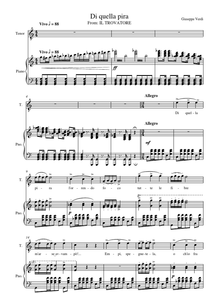 Di quella pira: From: Il Trovatore