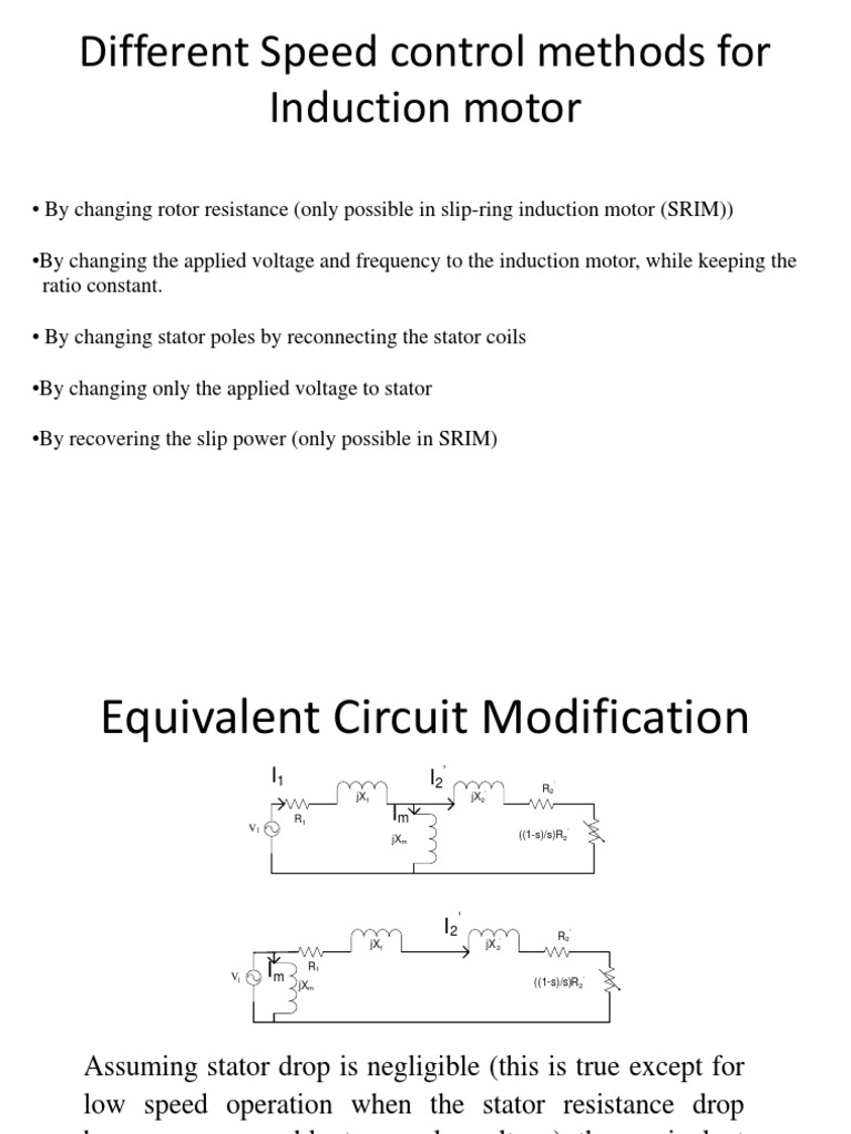 Induction Motor Speed Control Methods | PDF | Electrical Engineering ...