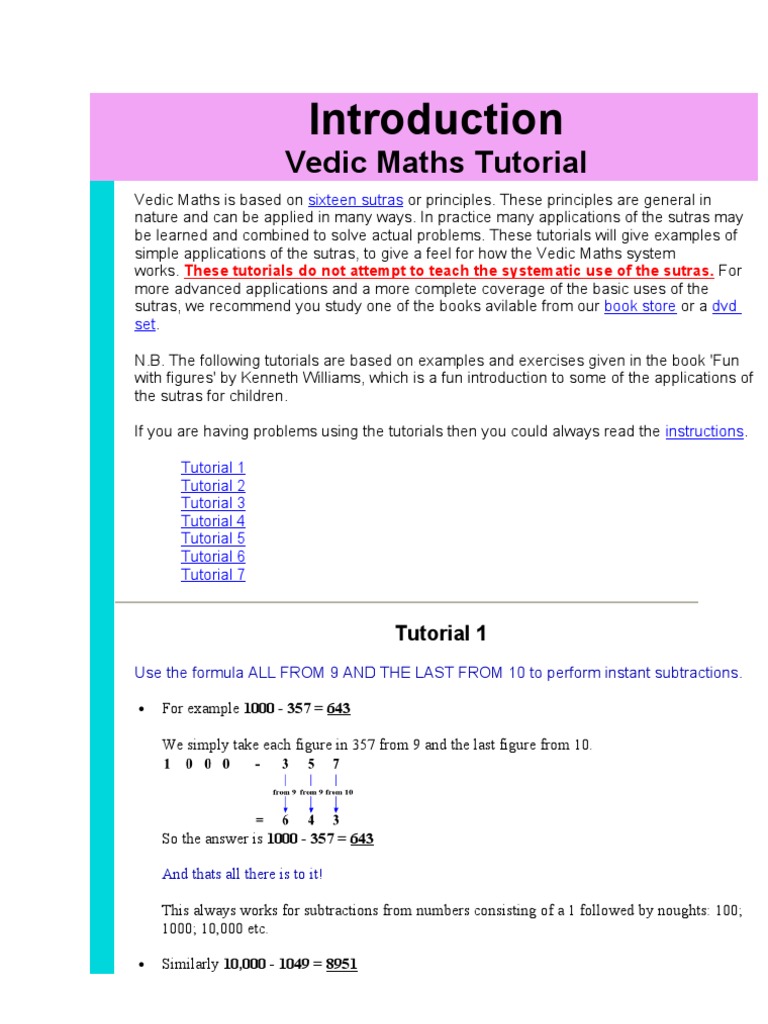 Vedic Maths PDF | PDF | Multiplication | Teaching Mathematics
