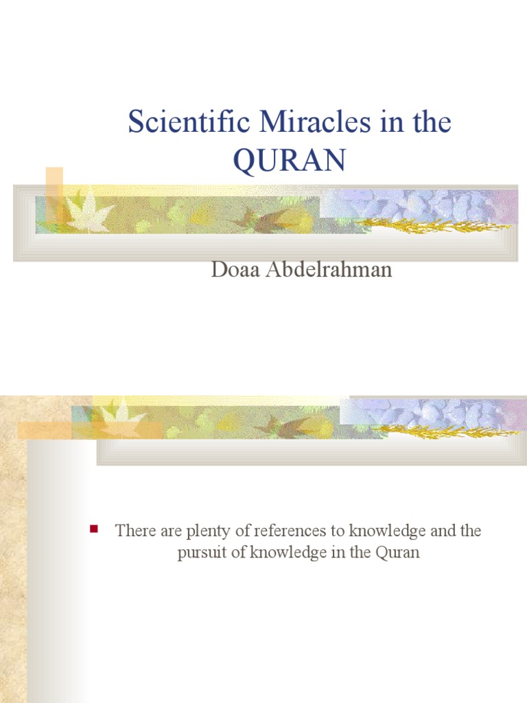 Scientific Miracles in The QURAN | PDF | Sea | Estuary