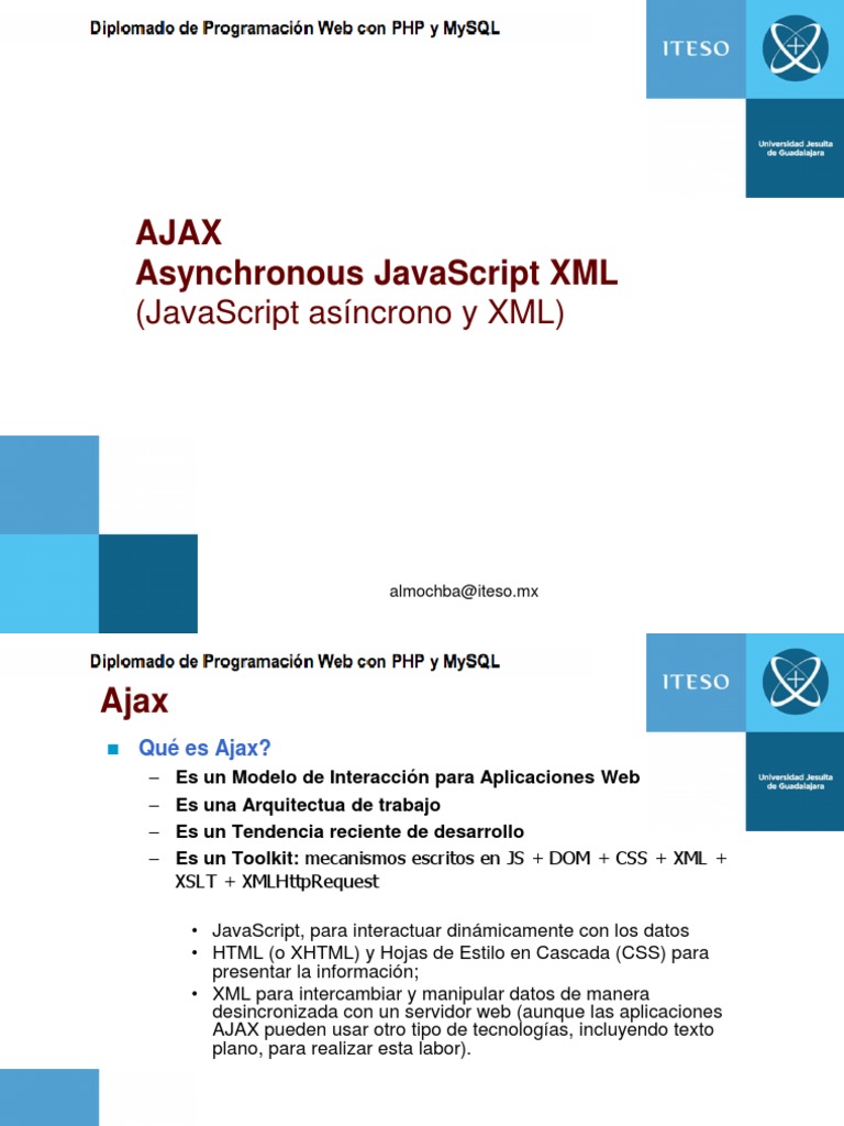Ajax y XMLHttpRequest | PDF | Ajax (Programación) | Aplicación web Ajax y XMLHttpRequest | PDF | Ajax (Programación) | Aplicación web