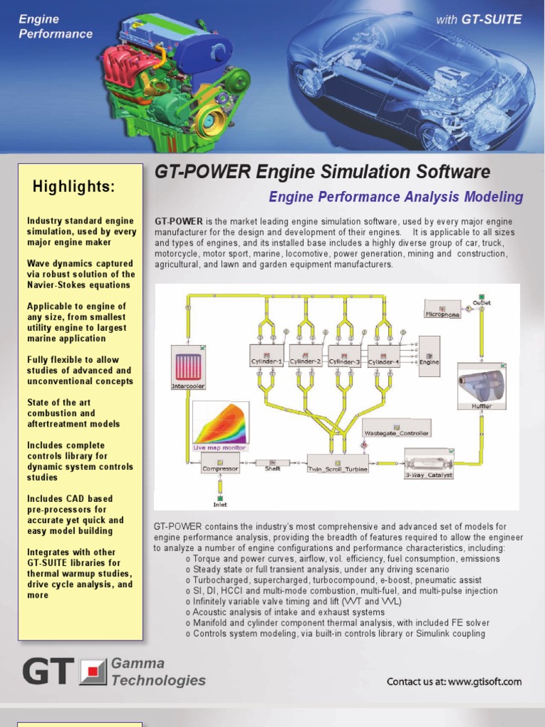 GT-POWER Engine Simulation Software: Highlights | PDF | Engines ...