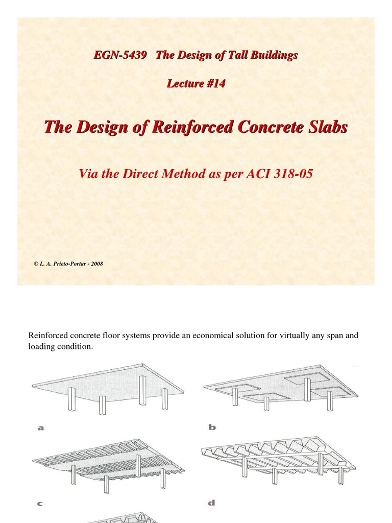 ACI - 318 - 05 Design of Slab PDF | PDF