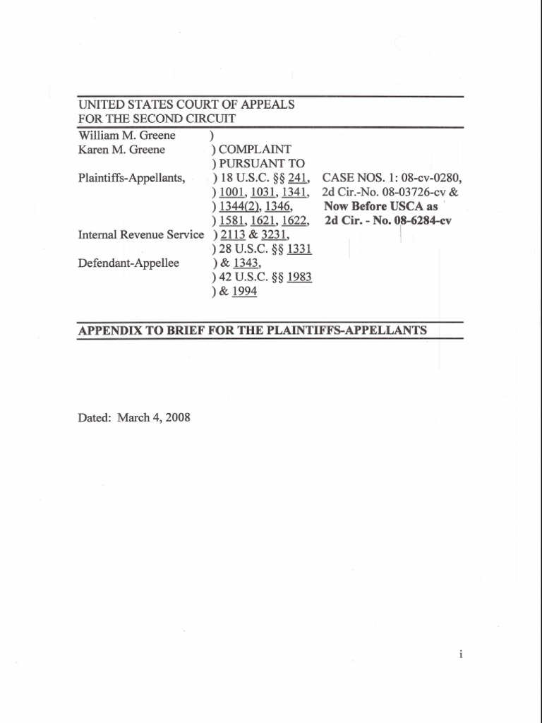 Appendix To Appeal Brief | PDF