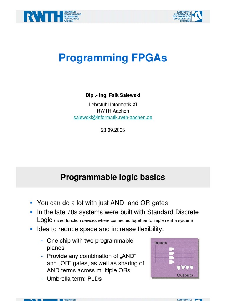 Programming FPGAs | PDF | Field Programmable Gate Array | Vhdl