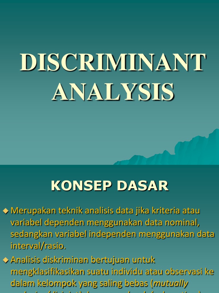 Analisis Diskriminan | PDF