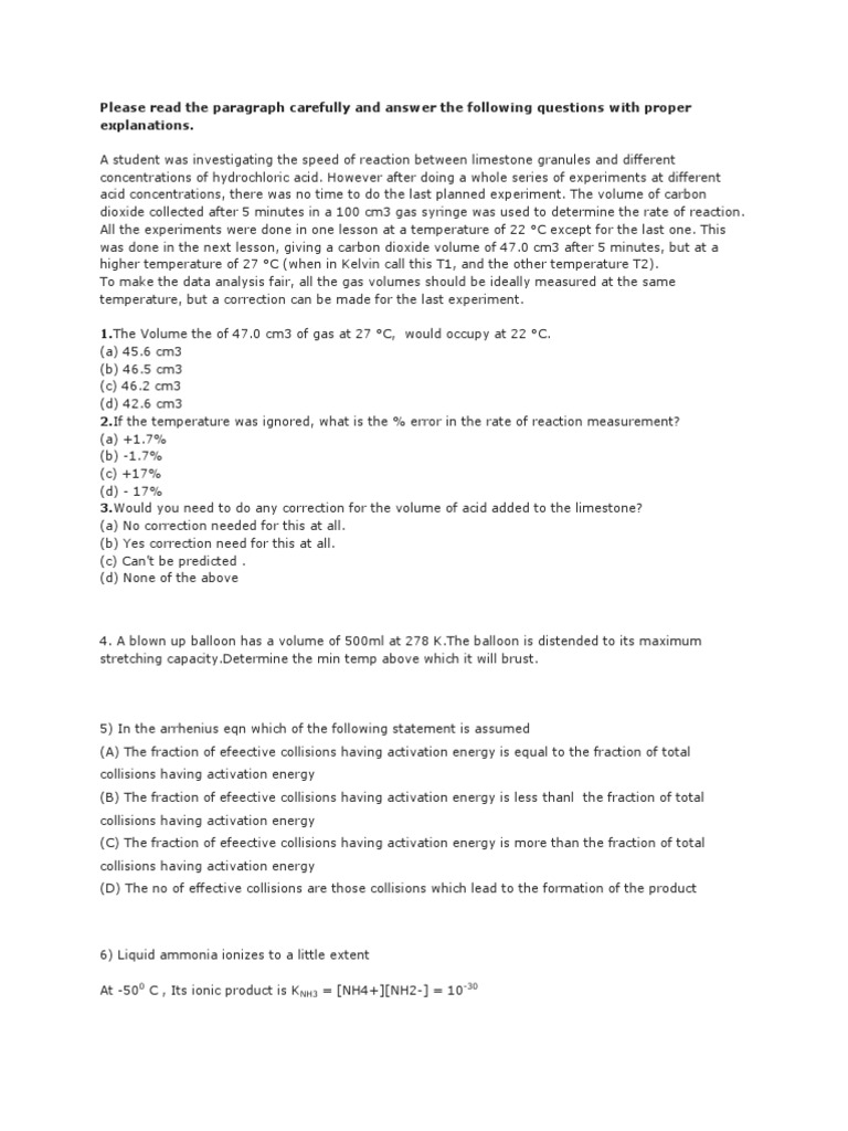 Please Read The Paragraph Carefully and Answer The Following Questions ...