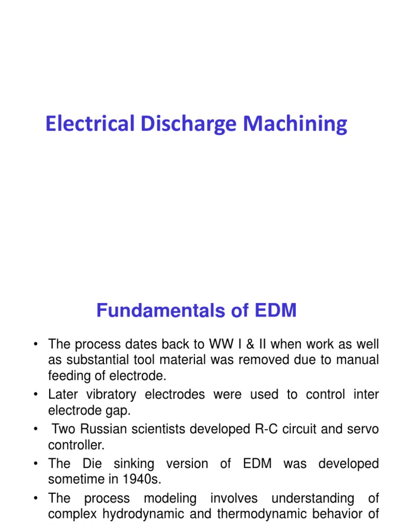 Edm Notes | PDF | Machining | Cathode