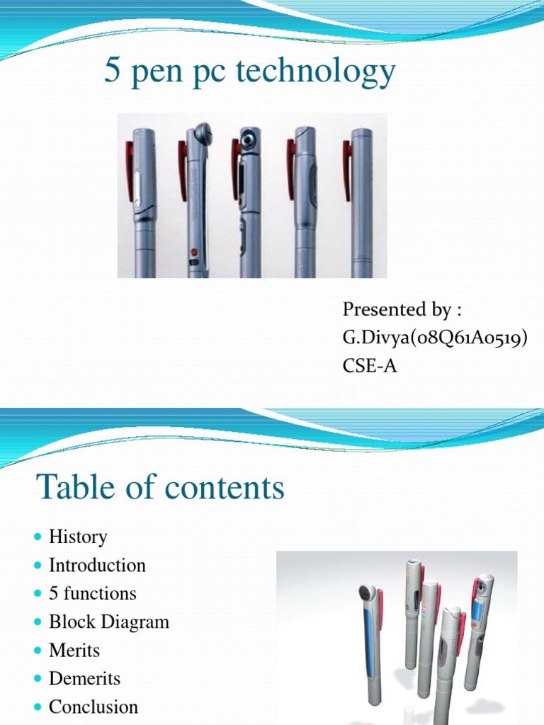 5 Pen PC Technology Powerpoint Presentation | PDF | Computer Keyboard ...