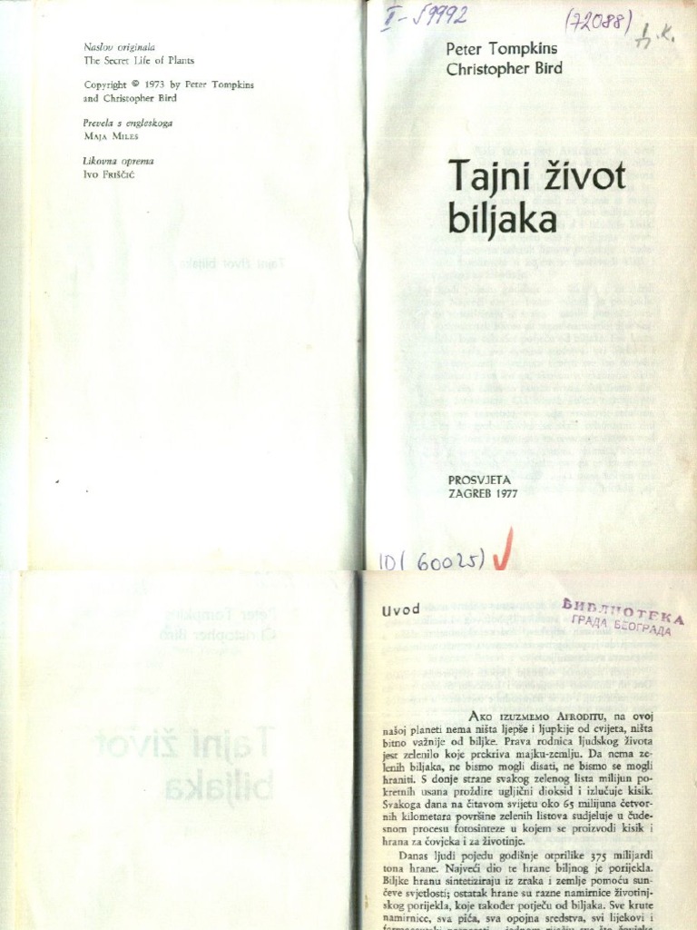 Tompson & Bird - Tajni Zivot Biljaka | PDF