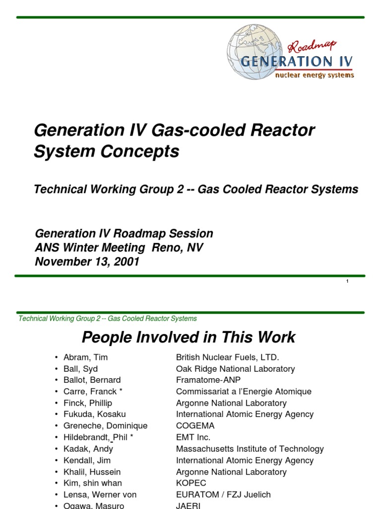 Generation IV Gas-Cooled Reactor Concepts | PDF | Nuclear Reactor ...