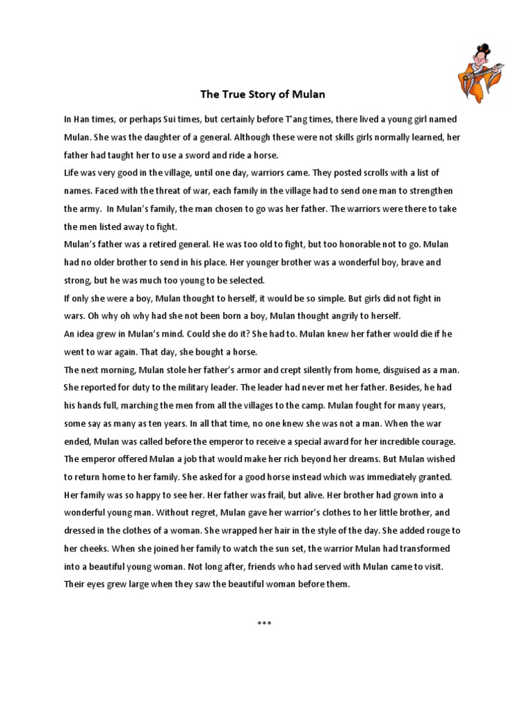 The True Story of Mulan | PDF